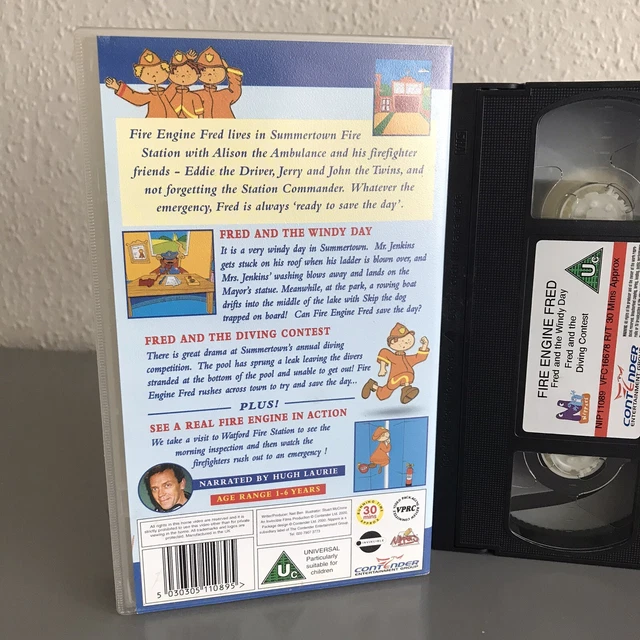 FIRE ENGINE FRED - Vhs Video - Fred And The Windy Day + The Diving ...