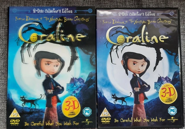 CORALINE 2 DISC Collectors Edition Dvd 2D And 3D Versions Of The Film ...