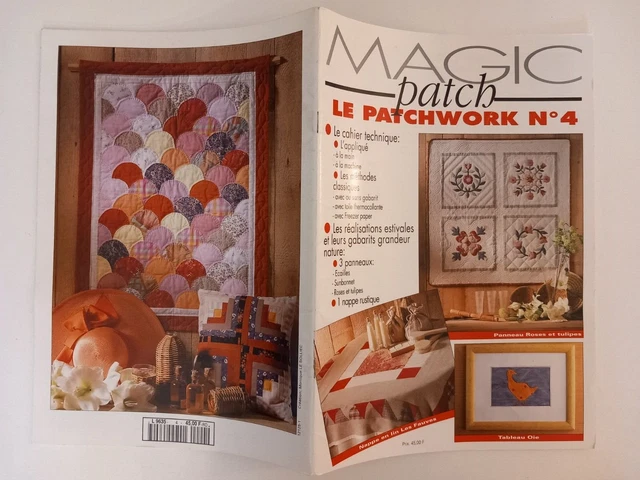 REVUE PATCHWORK N°4 MAGIC PATCH COUTURE TISSUS GABARIT PATRON RIDEAU ...