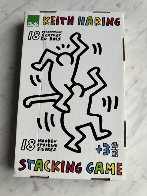KEITH HARING WOODEN Stacking Game by Vilac - Colorful Art Puzzle EUR ...