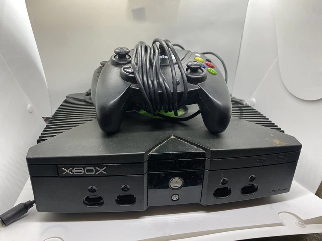 XBOX ORIGINAL MICROSOFT Xbox OG Black Video Game Console With 2 Game ...