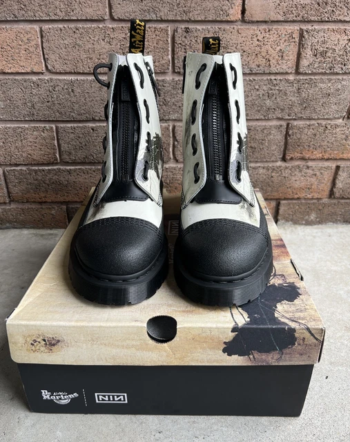DR. MARTENS X Nine Inch Nails 1460 Boots - Mens Us 14 White limited ...