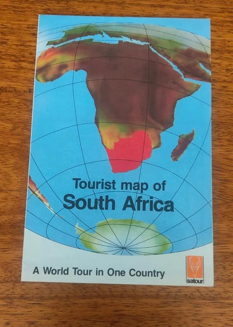 VINTAGE 1970S SATOUR Tourist Map of South Africa Map Studio £15.00 ...