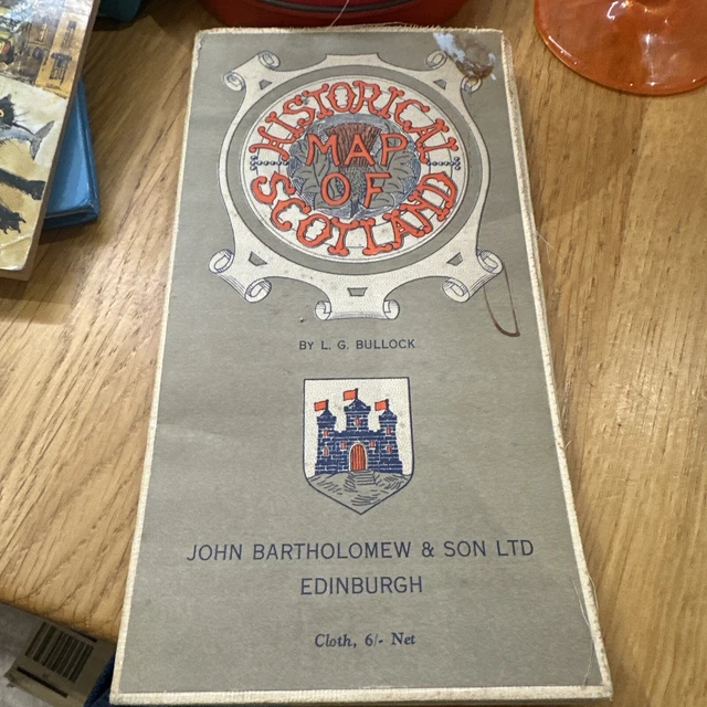 VINTAGE HISTORICAL MAP of Scotland By L.G Bullock John Bartholomew ...