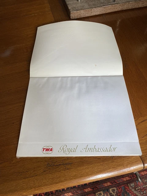 VINTAGE TWA ROYAL Ambassador Service Menu £10.00 - PicClick UK