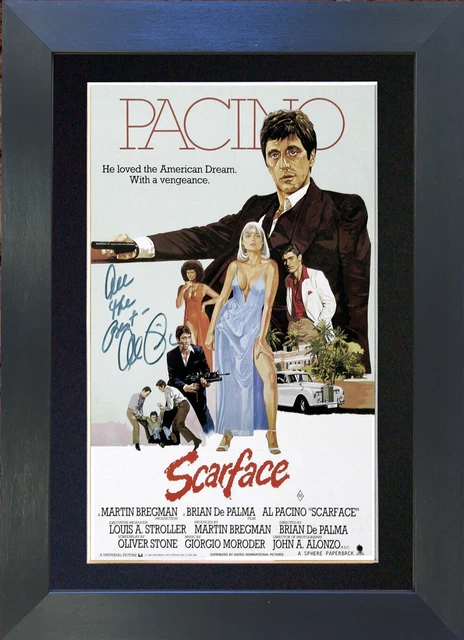 AL PACINO SCAR Face Mounted Signed Photo Reproduction Autograph Print ...