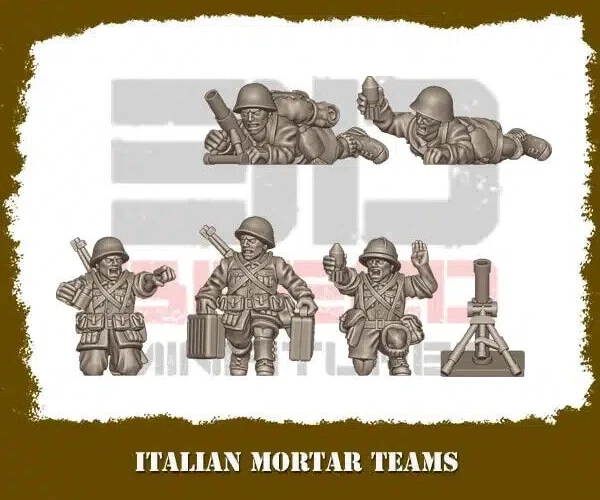15MM WW2 ITALIAN North Africa Mortars 3d printed O group FOW £6.99 ...
