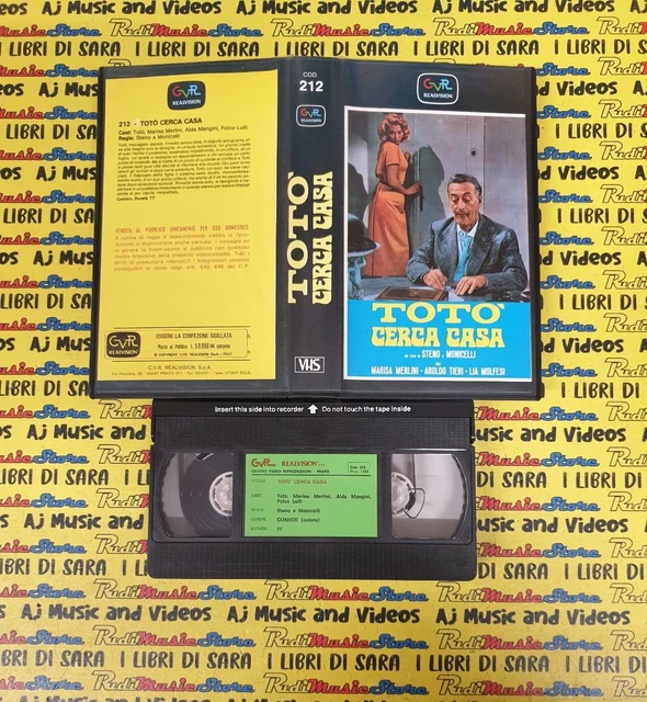 VHS FILM TOTO' CERCA CASA toto' marisa merlini alda mangini folco lulli ...