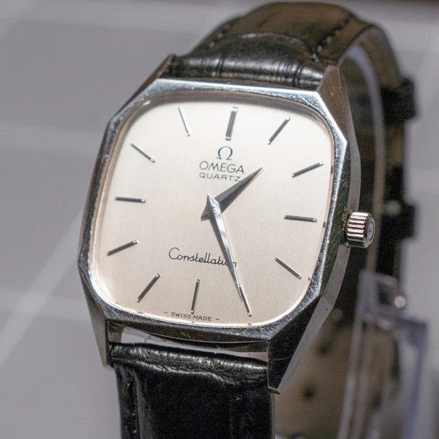 OMEGA CONSTELLATION 1977 Vintage Octagon Silver Quartz Mens Watch cal ...
