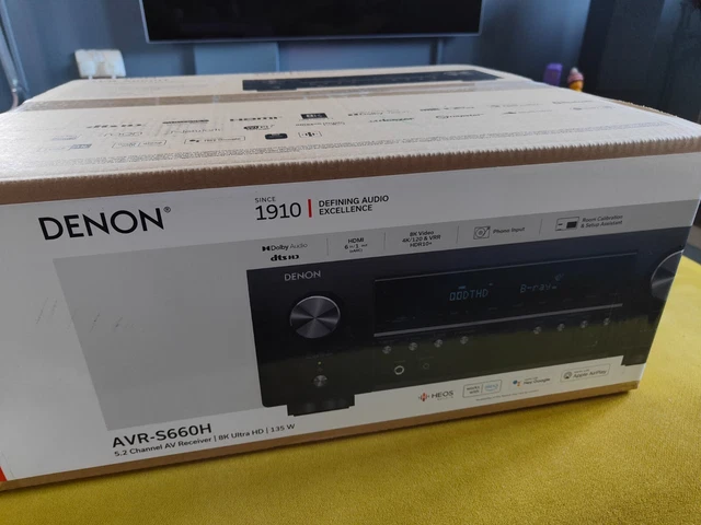 DENON AVR-S660H 8K UHD AV Receiver Amplifier Dolby TrueHD DTS-HD Master ...