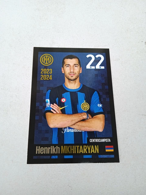 INTER 2023-2024 OFFICIAL Sticker Collection Card N. I 18 *Mkhitaryan ...