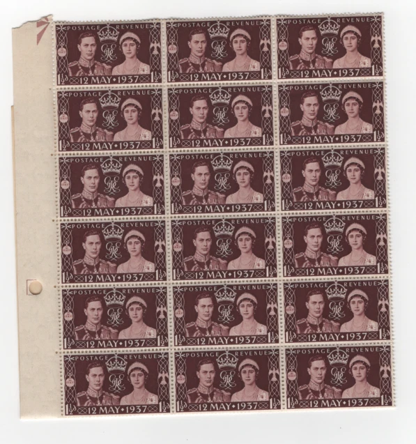 QUANTITY 4 1937 George Vi Coronation Stamps Plate 37 Unmounted Mint ...