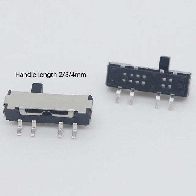 10PCS 4 PIN Mini Slide Switch On-OFF 3Position Micro Slide Toggle ...