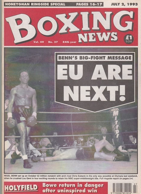 VINNY PAZIENTA V LLOYD HONEYGHAN, NIGEL BENN v LOU GENT - Boxing News ...