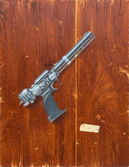 &FANTASY RAY GUN& Richard Bober original art oil on canvas signed c ...