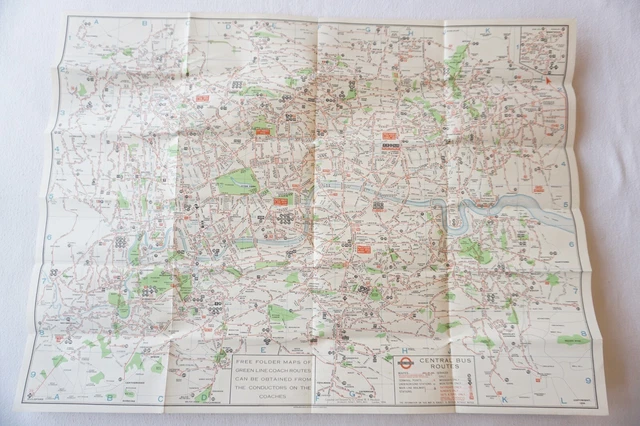 1939 NO. 1 Bus Map London Transport Bus Underground VGC £19.99 ...