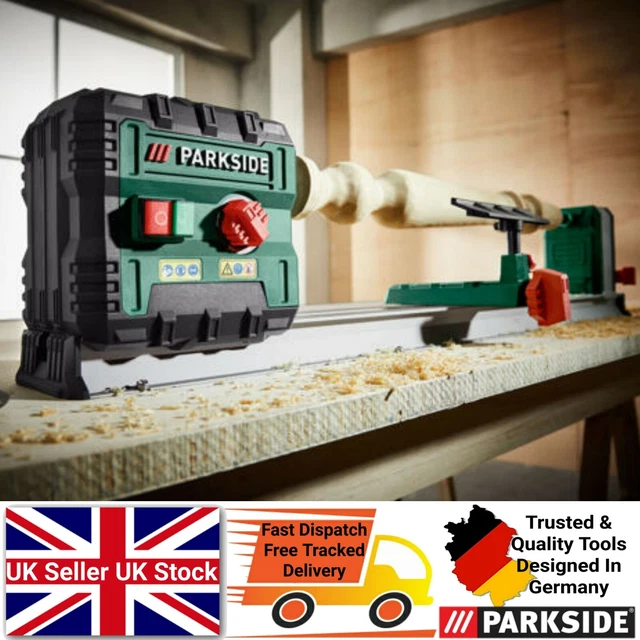PARKSIDE 600W WOOD Turning Lathe Included 2 Chisels 2 Spanners Variable ...