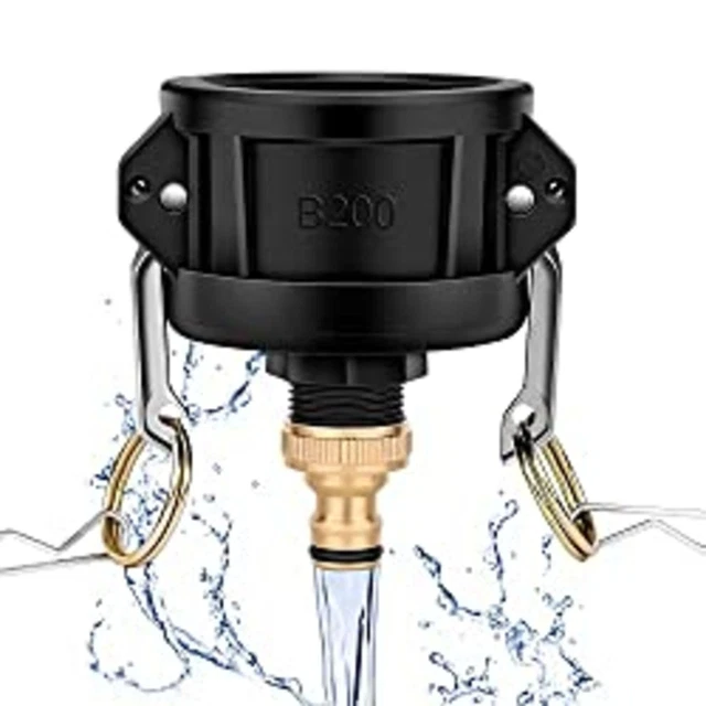 IBC FITTING IBC Tote Tank Drain Adapter Camlock Garden Water Hose 2 ...