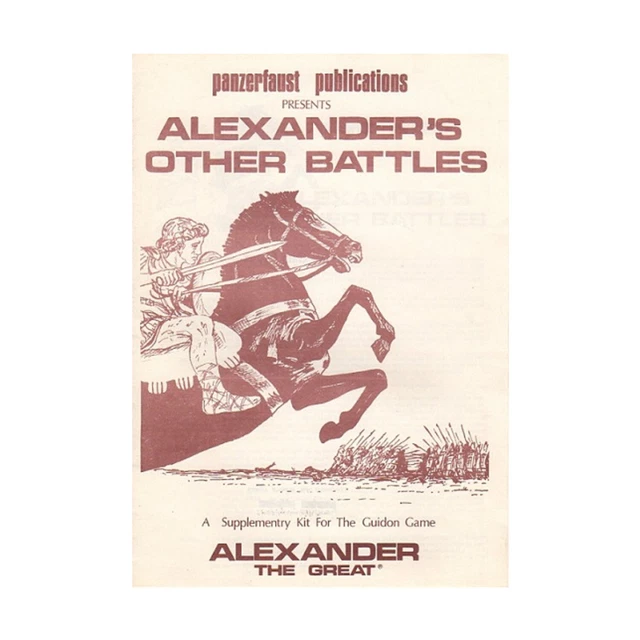 PANZERFAUST PUB WARGAME Alexandre le Grand - D'Alexandre Autres ...