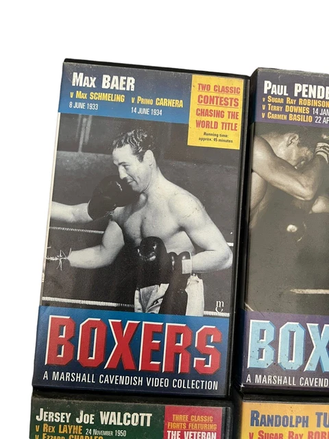 VINTAGE BOXING VHS x4 Marshall Cavendish RARE Fights Bundle Max Baer ...