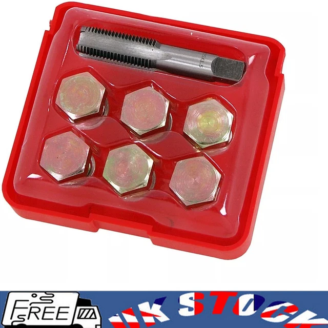 OIL SUMP PLUG Pan Thread Repair Kit Set M14 Re-taps To M15 14mm to 15mm ...