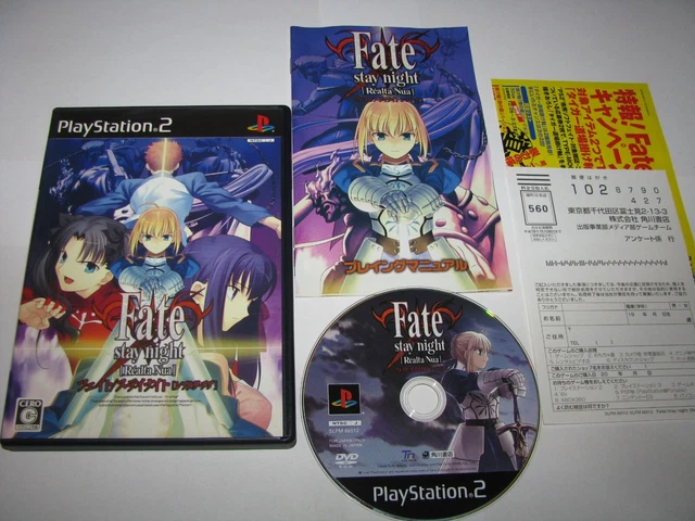 FATE STAY NIGHT [Realta Nua] Playstation 2 PS2 Japan import US Seller £ ...