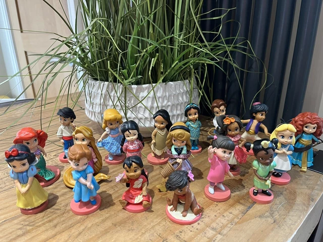 19 DISNEY ANIMATORS Collection Mini Princess Figures 3” Toddler Dolls ...