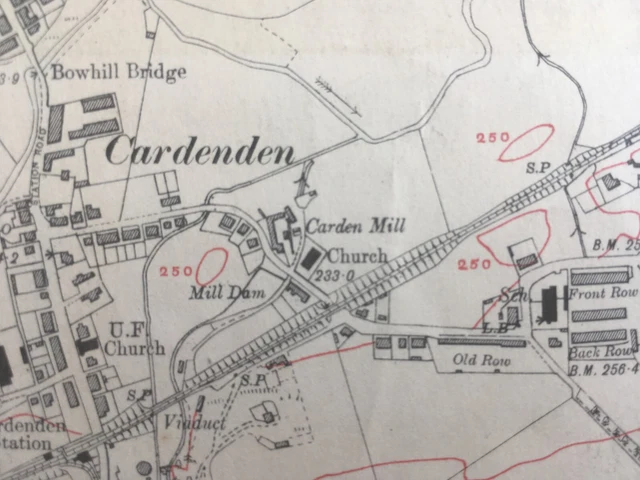 EDIZIONE 1920 TOPO mappa dell'area Cardenden. Quarto foglio Fifeshire ...