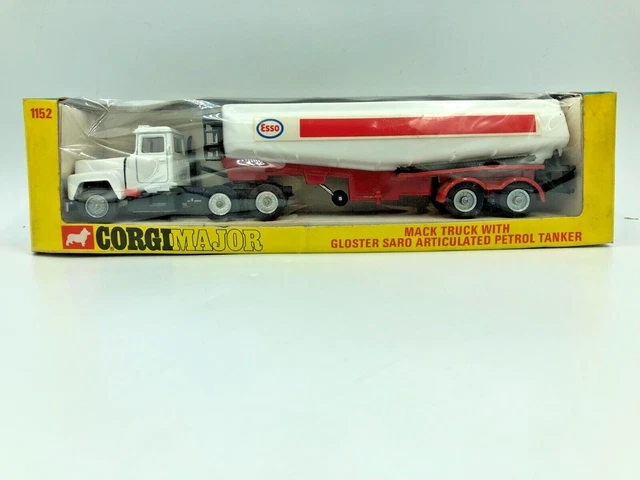 CORGI MAJOR TOYS Mack R Gloster Esso Tanker Trailer No. 1152 Excellent ...