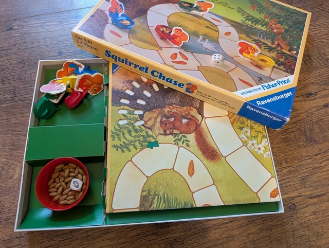 RAVENSBURGER SQUIRREL CHASE Vintage Family Board Game Kids Adults 1988 ...