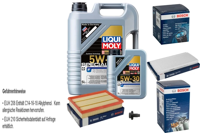 BOSCH INSPECTION SET 6 L Liqui Moly Special Tec F 5W-30 pour Ford Fiesta EUR 131,52 - PicClick FR