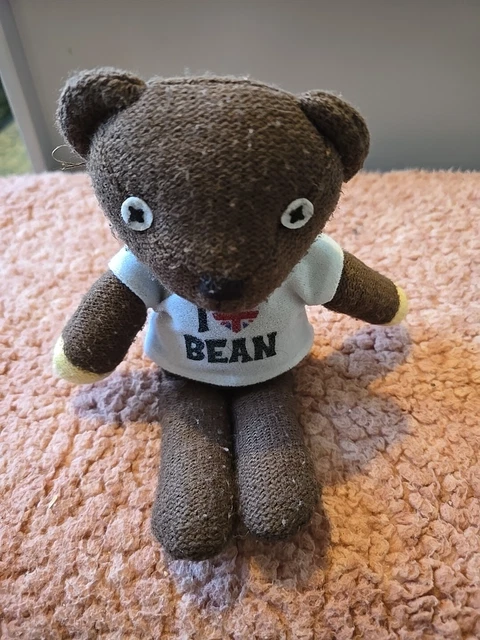 TY MR BEAN Teddy Bear Beanie Baby Plush Soft Toy With T-Shirt I Love Bean - £7.00 - PicClick UK