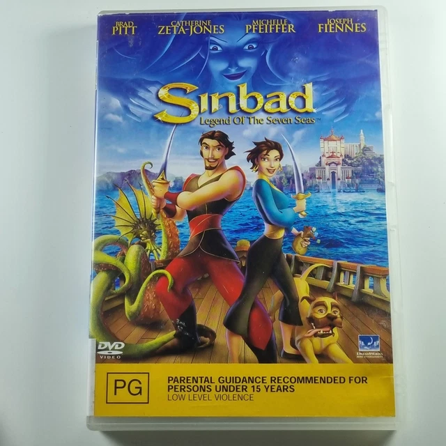 SINBAD LEGEND OF the Seven Seas (DVD 2003)Region4 Brad Pitt Catherine ...