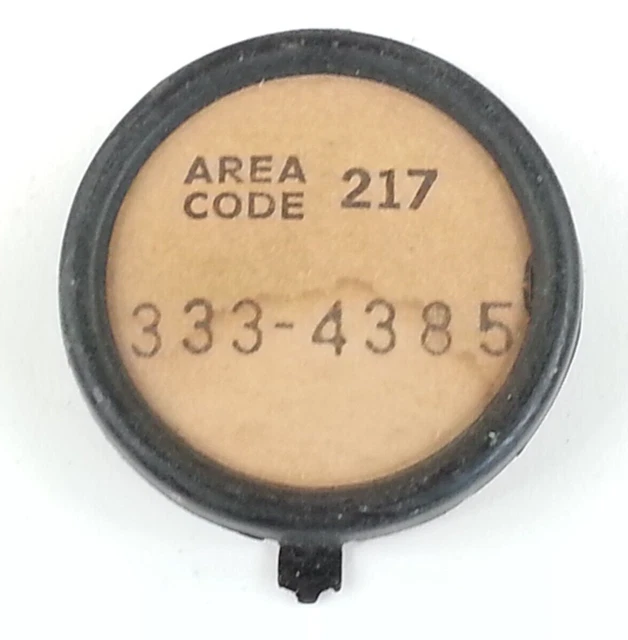 ANTIQUE CENTER TELEPHONE Dial Center Rotary Number Cover Illinois Area ...