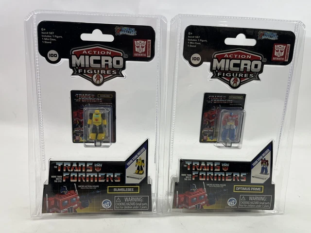 WORLD'S SMALLEST TRANSFORMERS Optimus Prime & Bumblebee Set 2 Micro ...