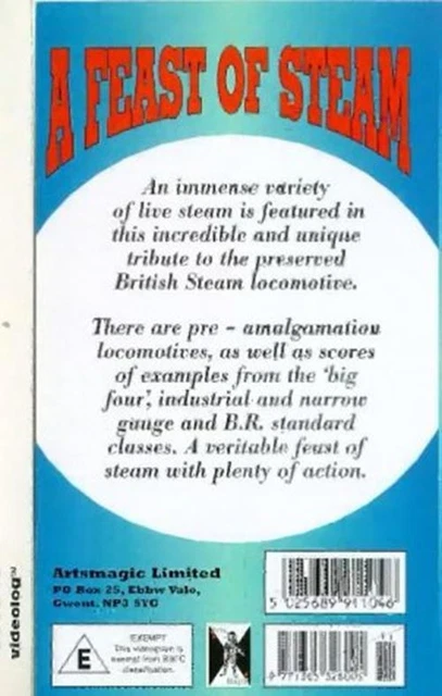 FEAST OF STEAM-BRITISH Locomotives [VHS] [VHS Tape] £4.99 - PicClick UK