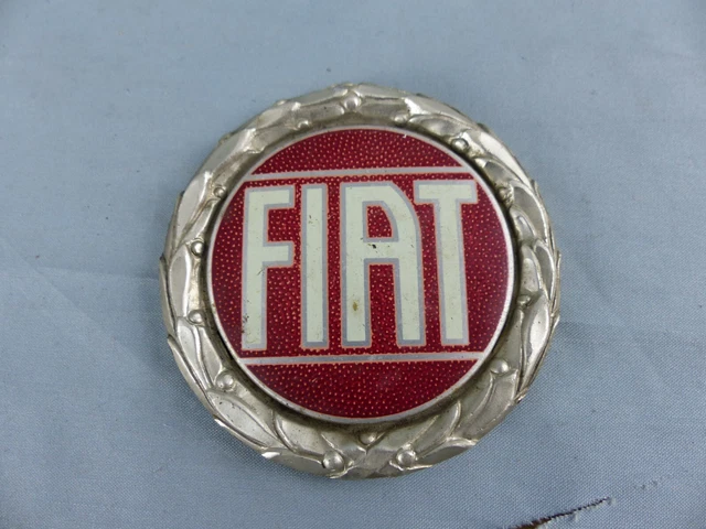 FIAT ANCIEN EMBLÈME logo sigle monogramme hayon coffre en métal EUR 25 ...