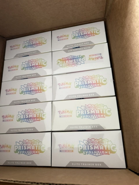 POKÉMON TCG: PRISMATIC Evolutions Elite Trainer Box ETB Case Of 10 $1,842.74 - PicClick CA