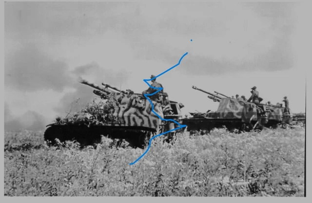 REPRO FOTO PANZER Haubitze Wespe in Tarnung im Einsatz WW2 EUR 4,99 ...