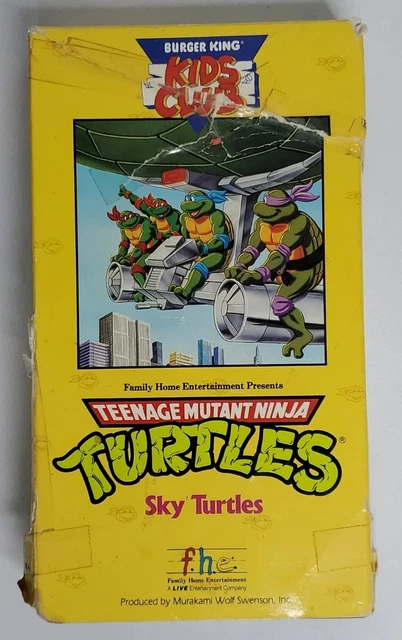 TEENAGE MUTANT NINJA Turtles Sky Turtles VHS VCR Tape Burger King Promo ...