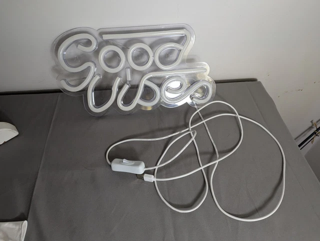 LED NEON SIGN Cool Vibes Usb 17 X 7 Inches In Excellent Condition £26. ...