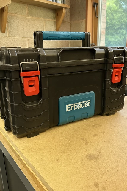 ERBAUER CONNECX MODULAR Toolbox 22" Black Stackable Heavy Duty Storage ...