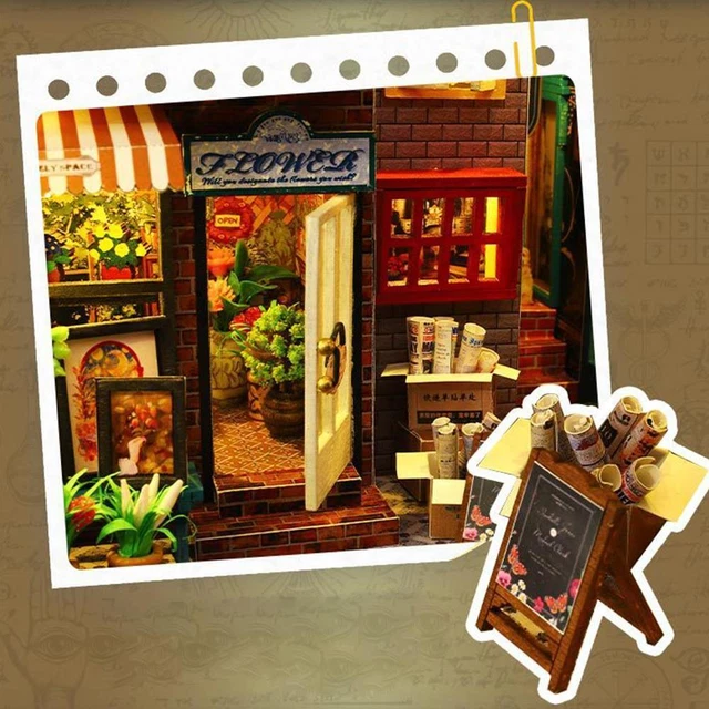 DIY WOODEN SCARBROUGH Hotel Book Nook Miniature Shelf Buildin> House ...