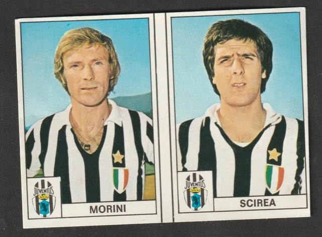 FIGURINA CALCIATORI ALBUM edis 1977-78 n.157/158 juventus morini scirea ...