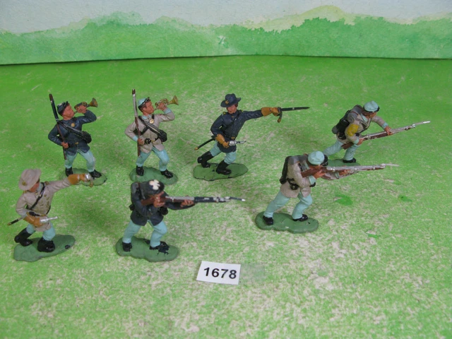 VINTAGE BRITAINS HERALD american civil war plastic soldiers mixed 1678 ...