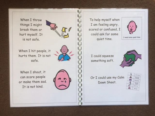 PECS/BOARDMAKER ANGER MANAGEMENT Social Story for Autism/ASD/SEN/ADHD ...