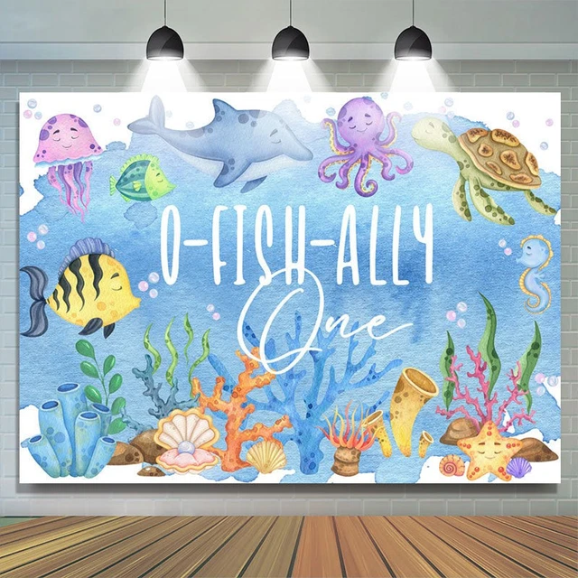 O FISH ALLY One Under The Sea Birthday Backdrop $35.98 - PicClick AU