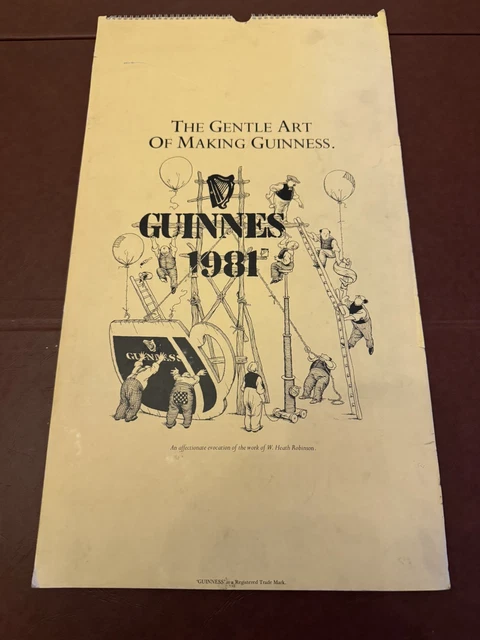 GUINNESS CALENDAR 1981. John Ireland classic £26.70 - PicClick UK