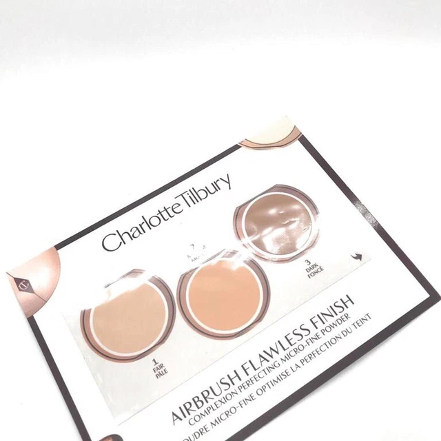 CHARLOTTE TILBURY AIRBRUSH Flawless Powder Sample Sheet Shades Fair ...