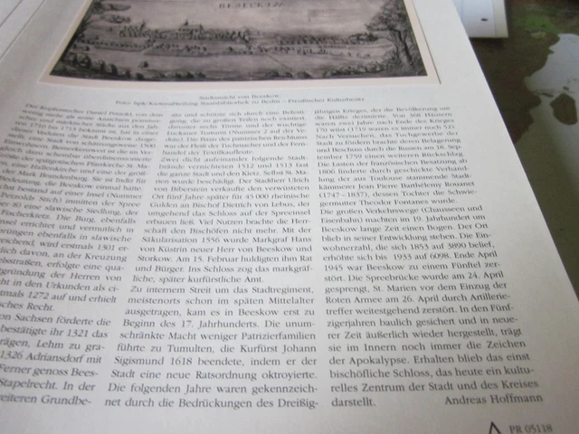 PREUSSEN ARCHIV N5 5118 Beeskow Bils Stadtansicht EUR 5,40 - PicClick DE